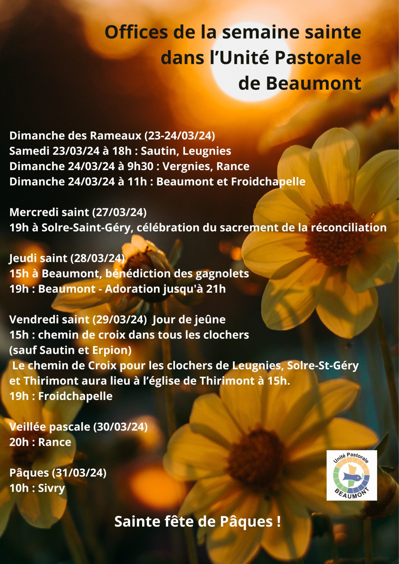 Vivre la Semaine Sainte et Pâques dans vos paroisses - Diocèse de Tournai